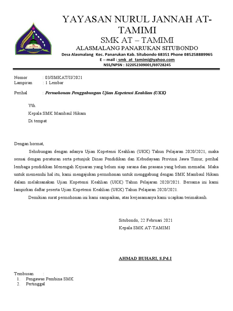 Surat Permohonan Bergabung | PDF