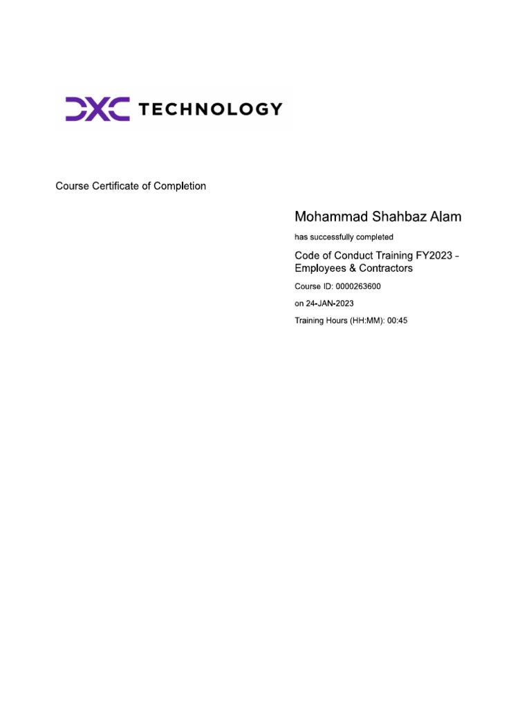 Code of Conduct Training - 1 | PDF