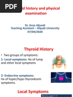 Thyroid Examination OSCE Checklist | PDF | Thyroid | Diseases And Disorders