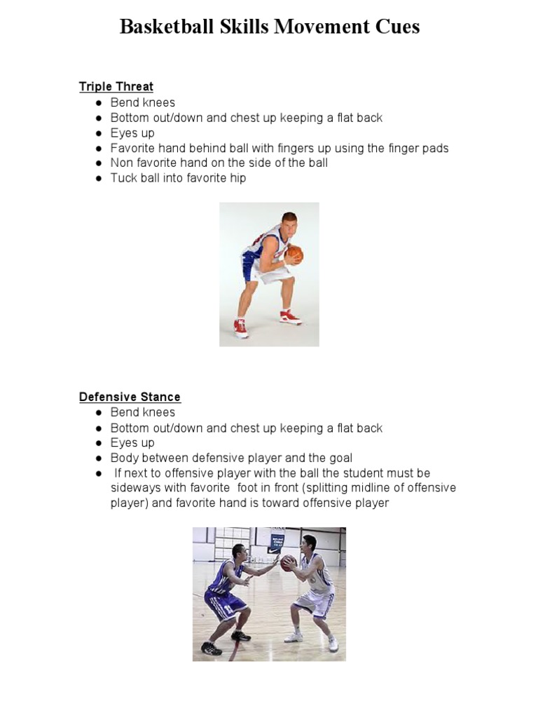 Basketball Skills Movement Cues | PDF | Team Sports | Ball Games