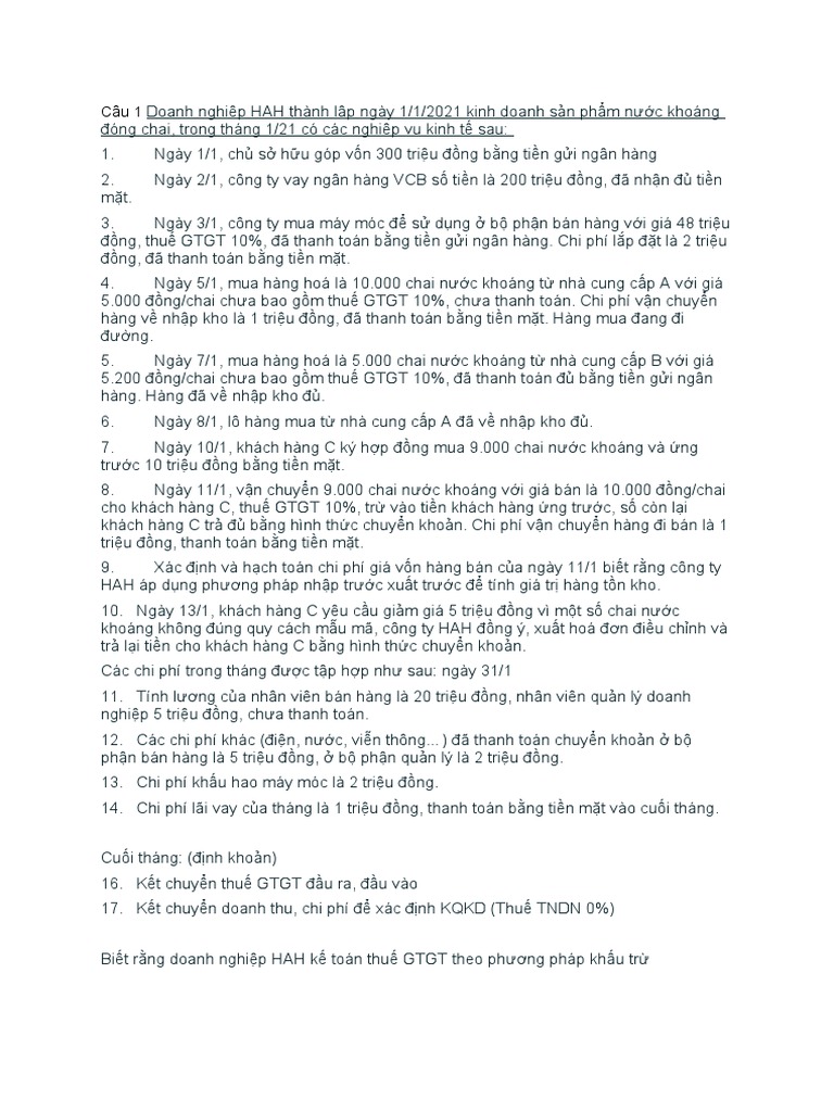 Đề CK cô Hà Anh GĐ1 | PDF