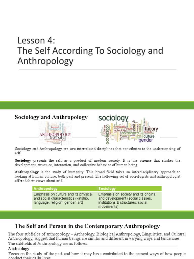 Lesson 4 | PDF | Anthropology | Sociology