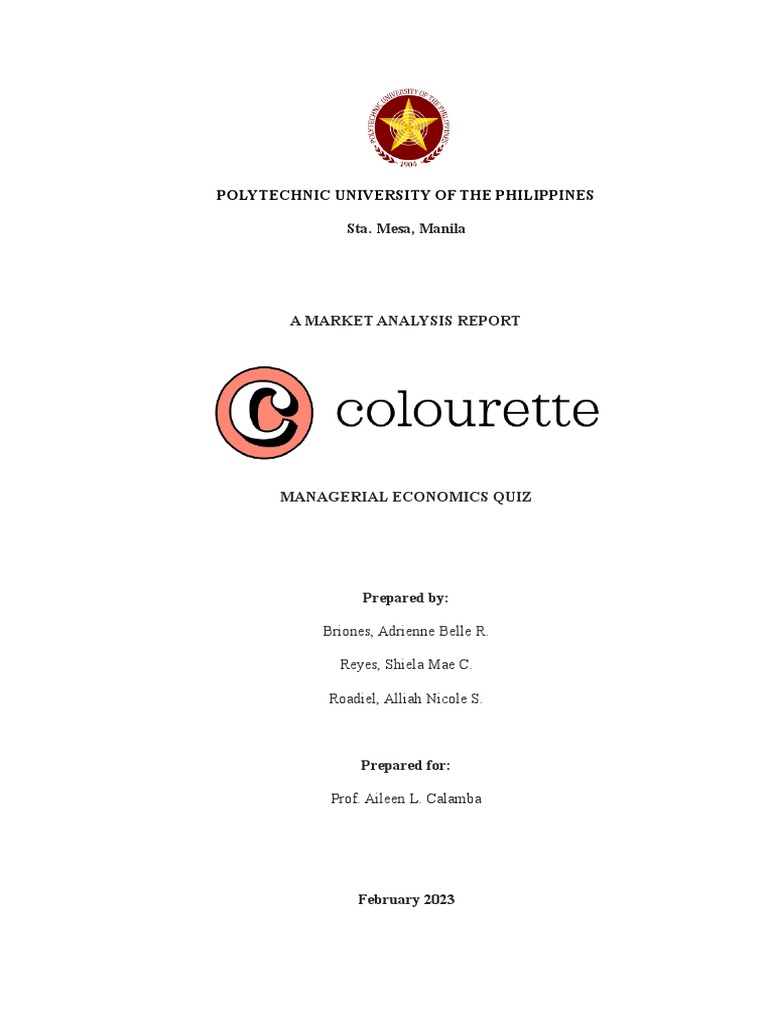 Colourette - Market Analysis | PDF | Cosmetics | Brand