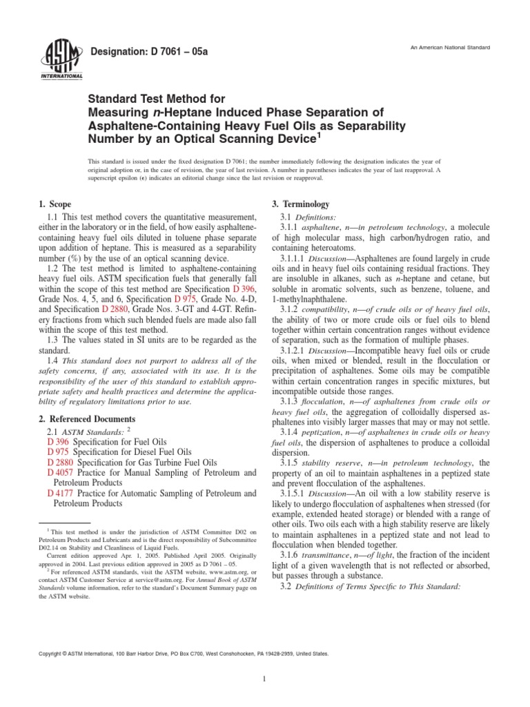 Astm D7061 | PDF | Petroleum | Fuel Oil
