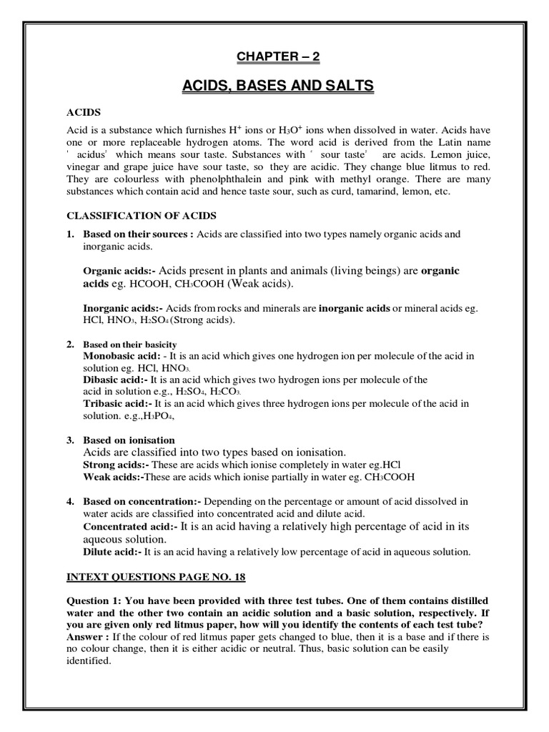 Acids, Bases, and Their Reactions Explained | PDF | Acid | Sodium ...