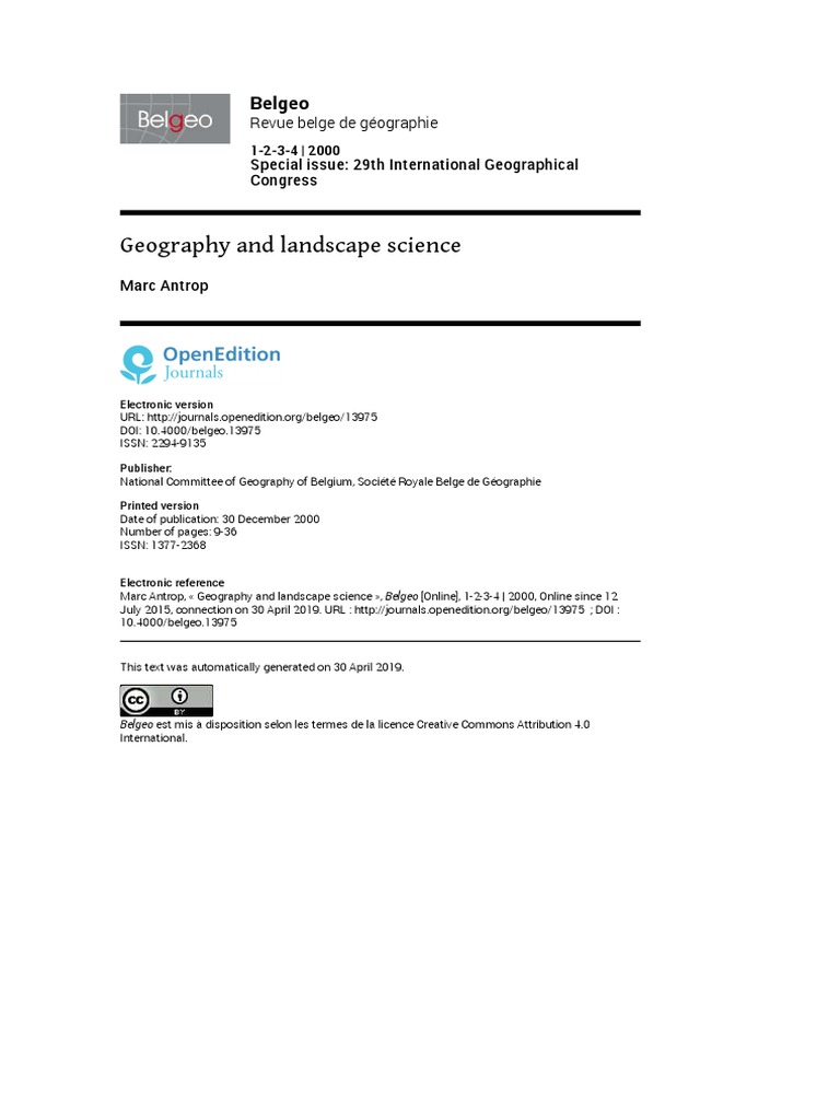 Antrop 2000 - Geografia e Paisagem | Descargar gratis PDF | Landscape ...