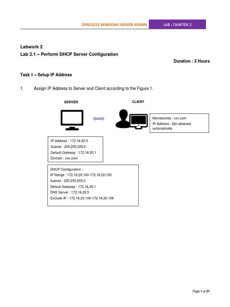 DHCP Lab Totur | PDF | Ip Address | Software