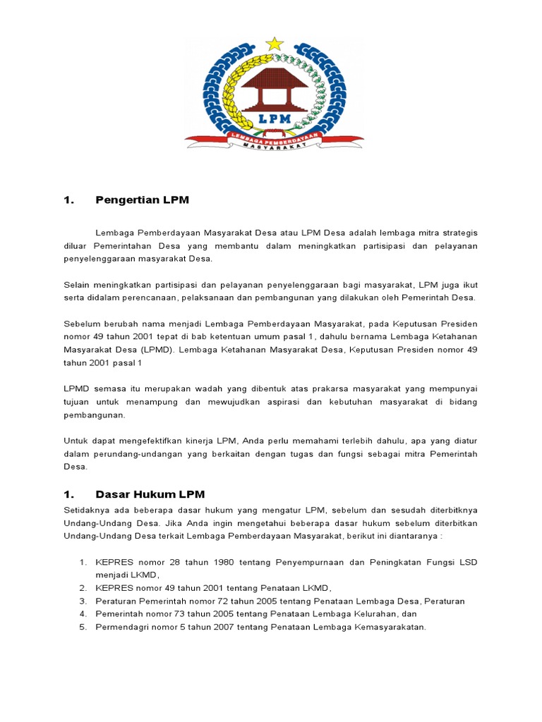 Pengertian LPM | PDF | Gaya Hidup