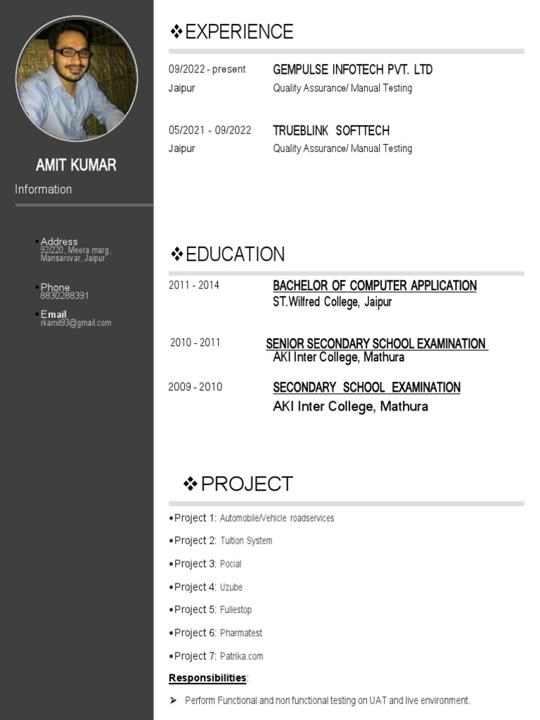 Amit Kumar Resume | PDF