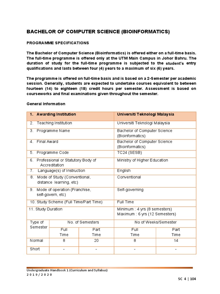 Bachelor of Computer Science Bioinformatics | PDF | Bioinformatics ...