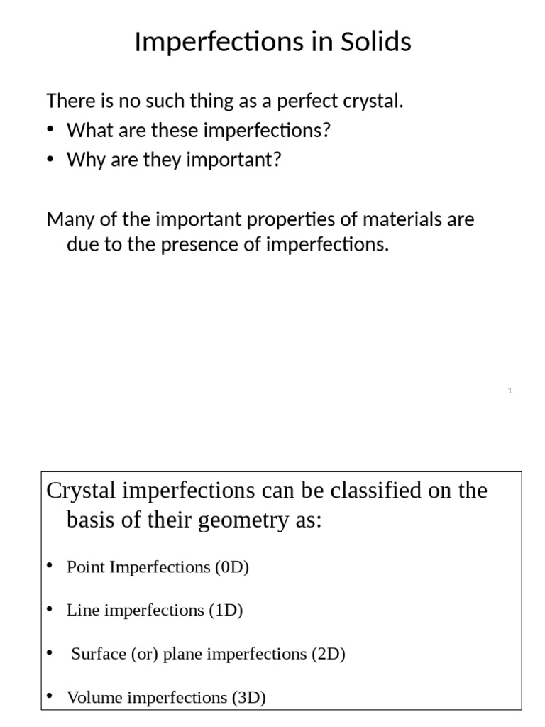 Mse Imperfections in Solids 1 Student | PDF | Dislocation ...