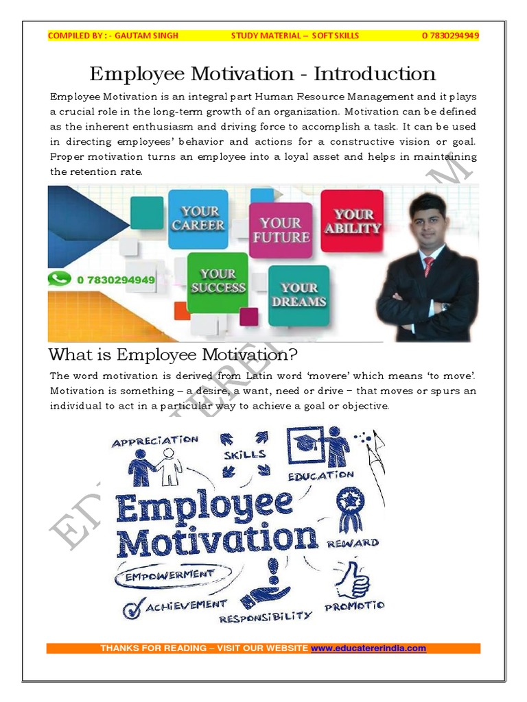 Employee Motivation | PDF | Motivational | Motivation