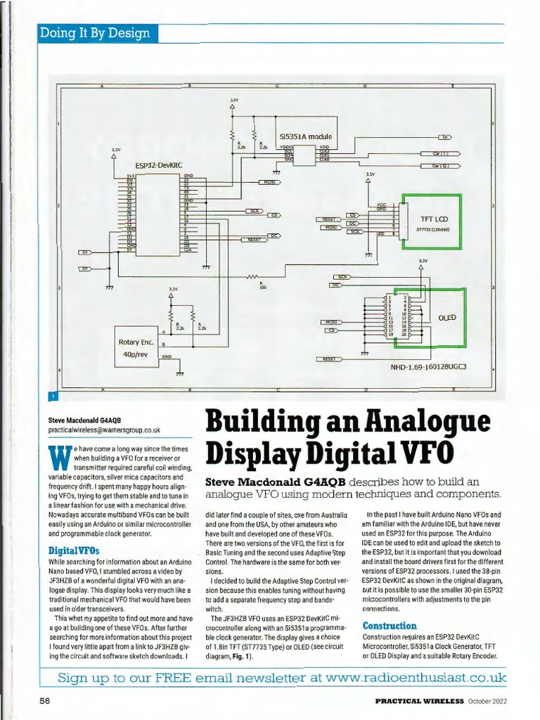 Analog Display Digital VFO | PDF | Arduino | Electrical Connector