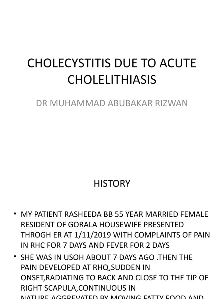 Pathophysiology of Cholecystitis | PDF | Medical Specialties | Clinical Medicine