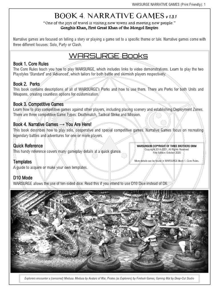 WARSURGE Book 4. Narrative Games (PF) v1.3.1 | PDF | Narrative | Map