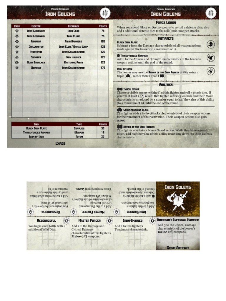 Warband - Iron Golems | PDF