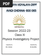Class 11 Physics Project Topics | PDF