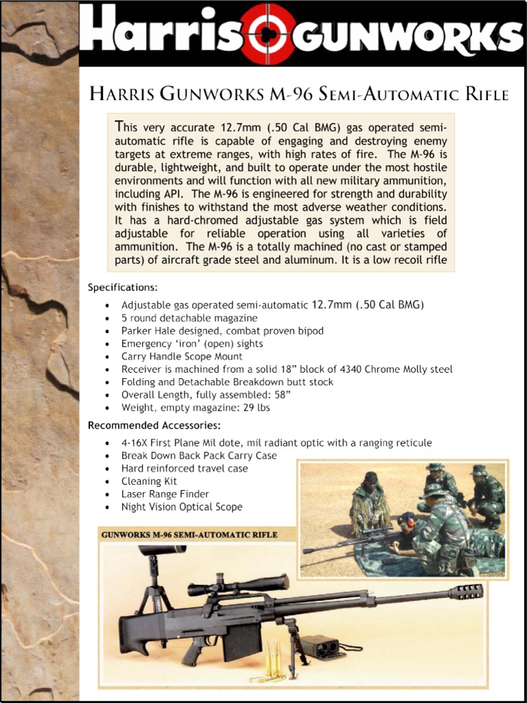 Harris Gunworks M-96 Brochure-White | PDF