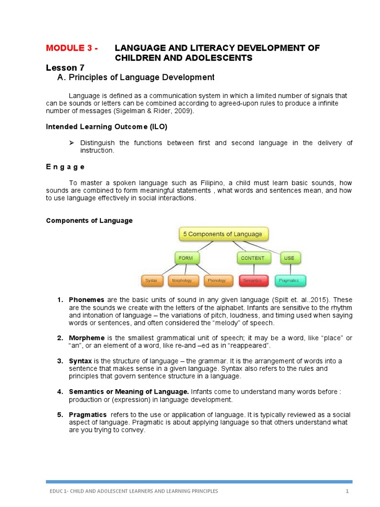Module 34 Educ 1 | Download Free PDF | Id | Language Development