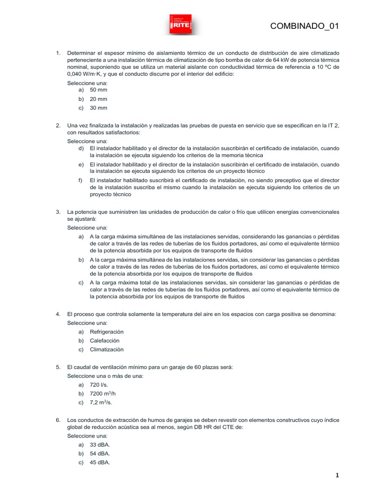 Combinado 01 Rite | PDF | Aislamiento térmico | Materiales
