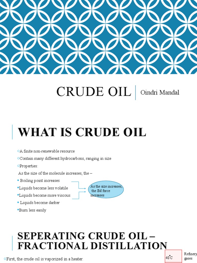 Crude Oil: Properties, Separation, and Uses | PDF | Cracking (Chemistry ...