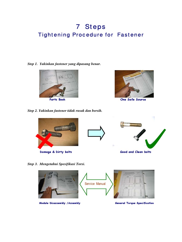 7 Steps Fastener Tightening Procedures | PDF