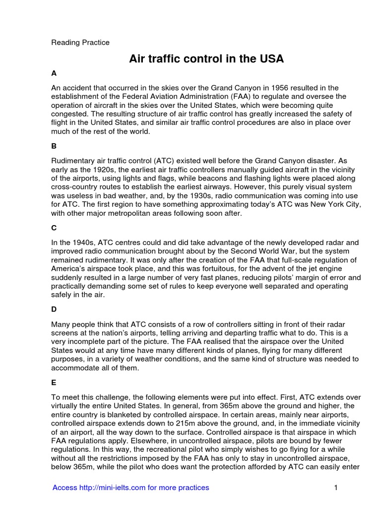 Air Traffic Control in The Usa | PDF | Instrument Flight Rules | Air ...