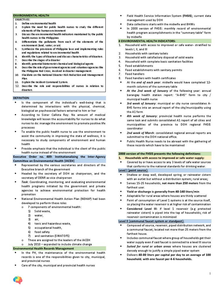 CHN Environmental Health & Disaster | PDF | Atmosphere Of Earth | Air ...