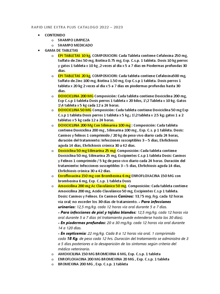 Catálogo Rapid Line Extra Plus 2022-2023 | PDF | Salud y bienestar
