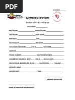 CWL Membership Form | PDF | Parish | Marriage