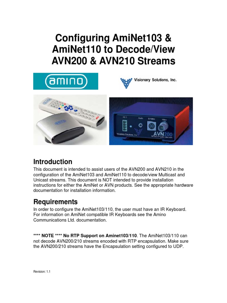 STB AmiNet Configuration Manual | PDF | Ip Address | Multicast