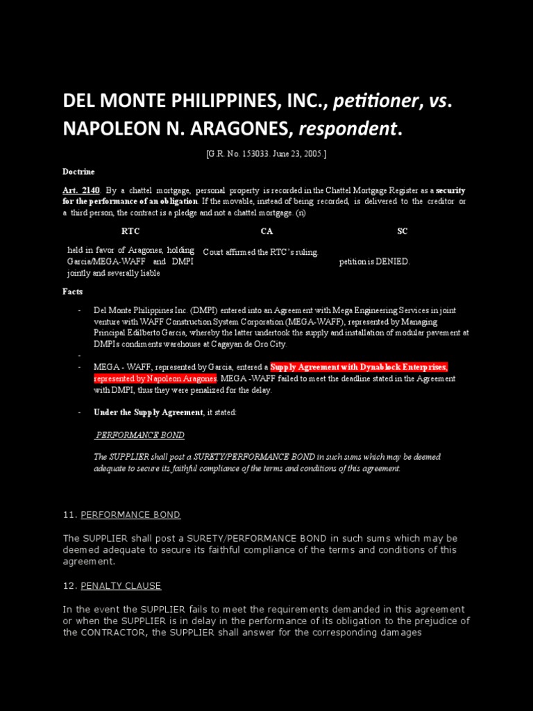 Del Monte Phil V Aragones BN | PDF | Lawsuit | Employment