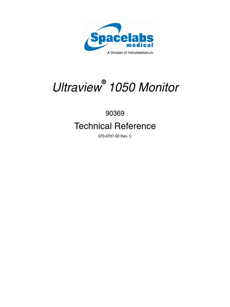 Spacelabs 90369 Monitor Ultraview 1050 - Technical Reference | PDF ...
