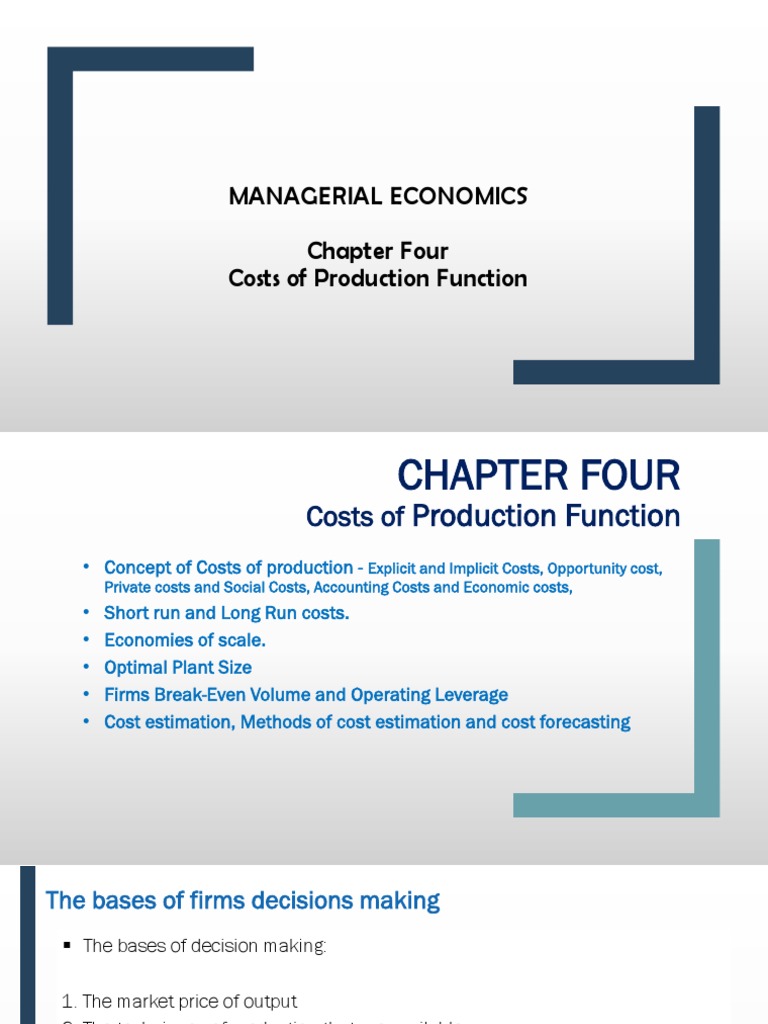 Chapter 4 - Costs of Production-1 | PDF | Long Run And Short Run ...