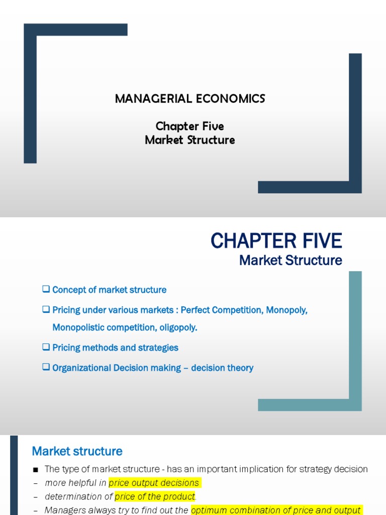 Market Structures for Managers | PDF | Profit (Economics) | Oligopoly