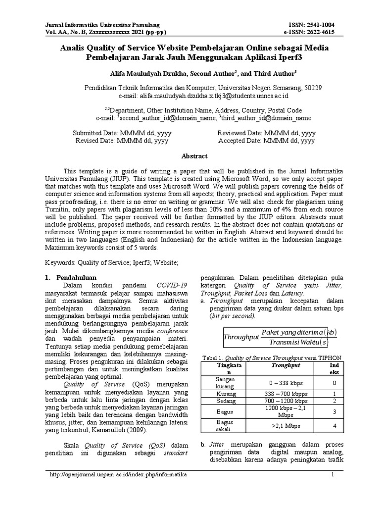 Alifa | PDF | Kualitas Layanan | Komputasi