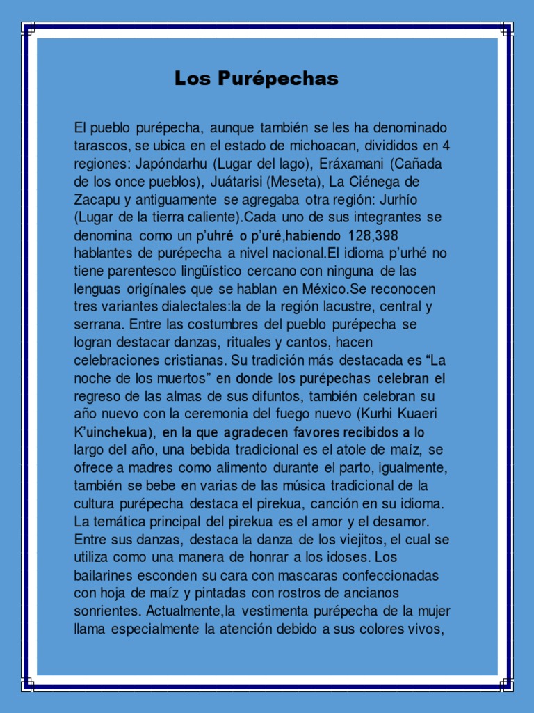 Los Purépechas | PDF | Ropa | Cultura de las Americas