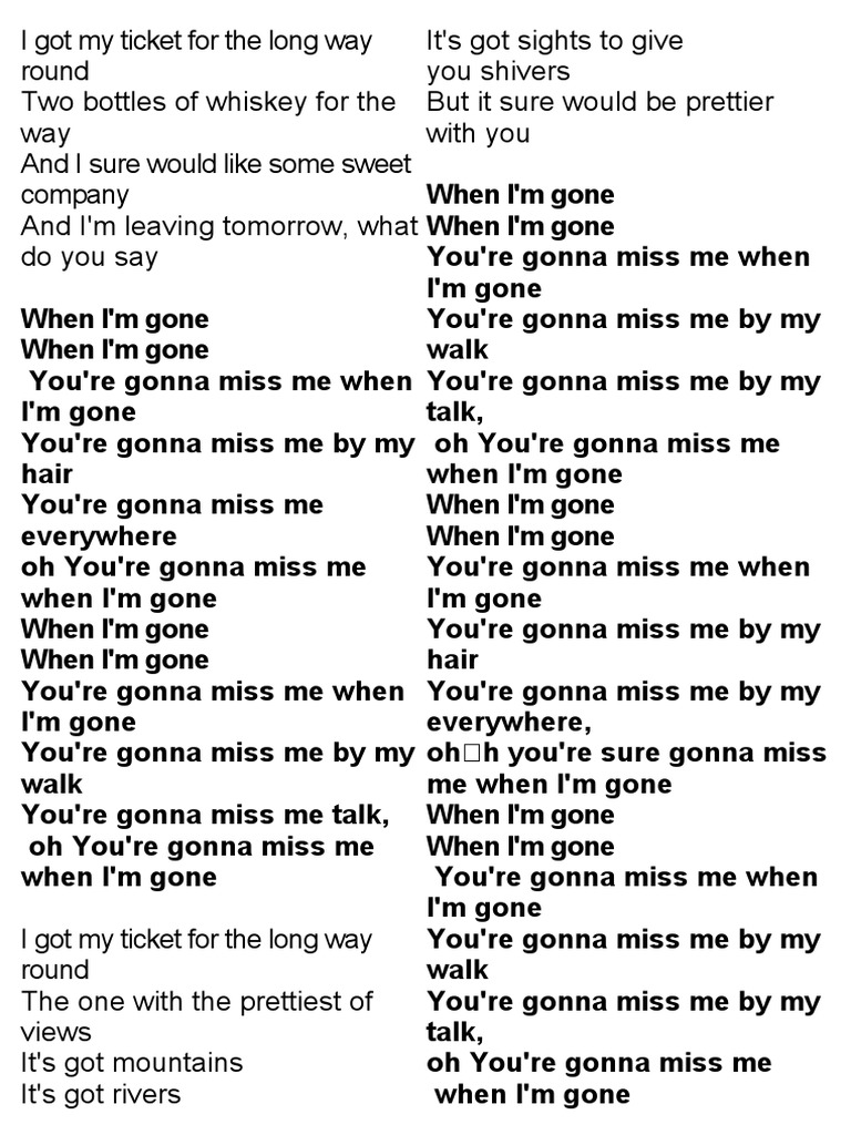 I Got My Ticket For The Long Way Round | PDF