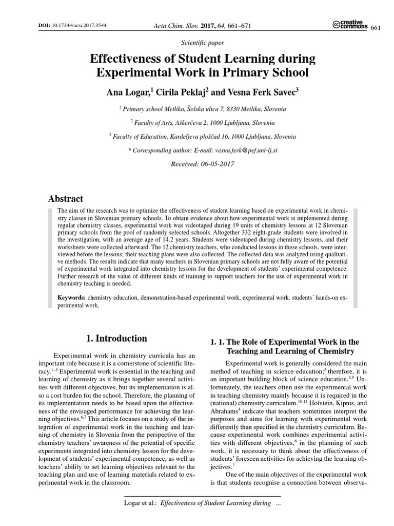 Effectiveness of Student Learning During | PDF | Teachers | Experiment