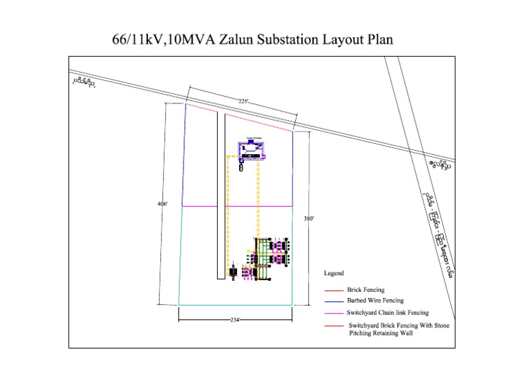 Zalun Switchyard Layout Plan | PDF | Electrical Substation ...
