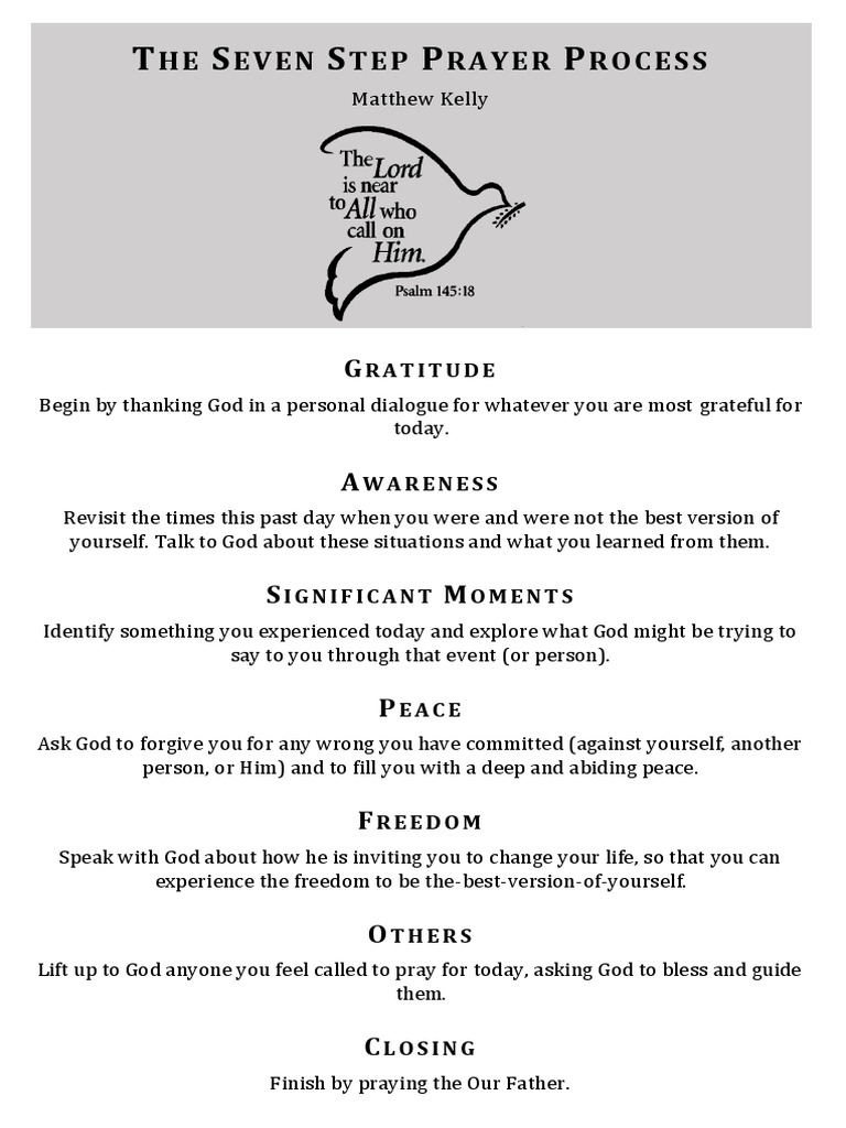 Seven Step Prayer Process Guide | PDF