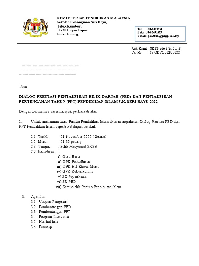 Surat Jemputan Perasmi | PDF