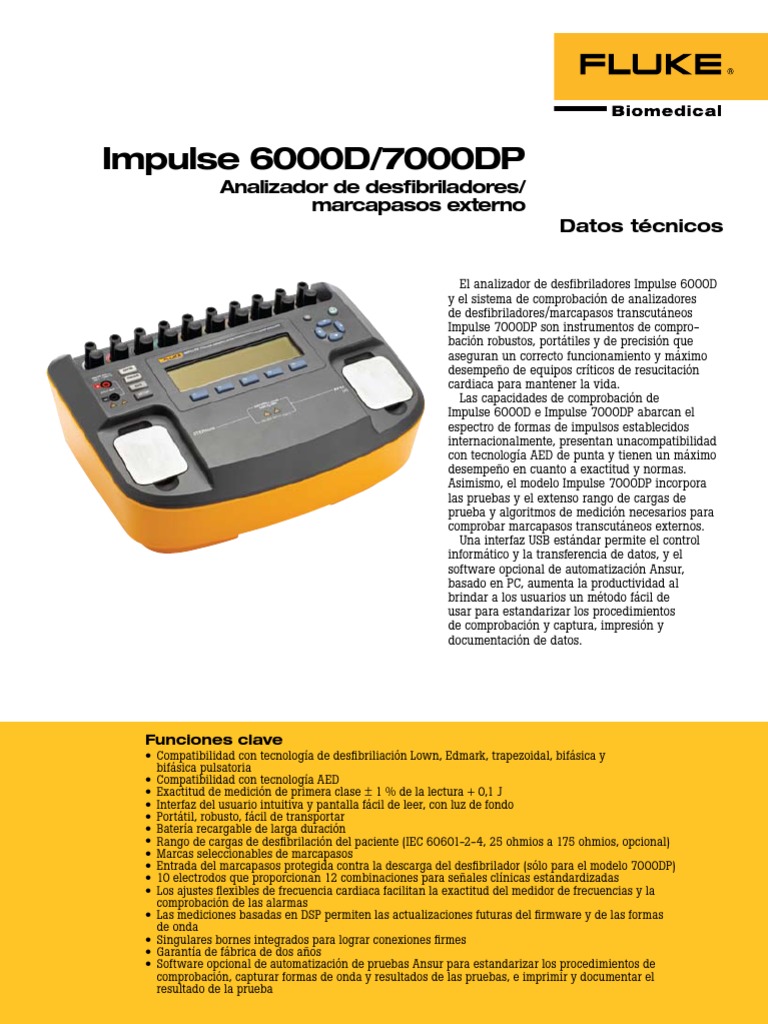Fluke Biomedical Impulse 6000D-7000D | PDF | Electrocardiografia ...