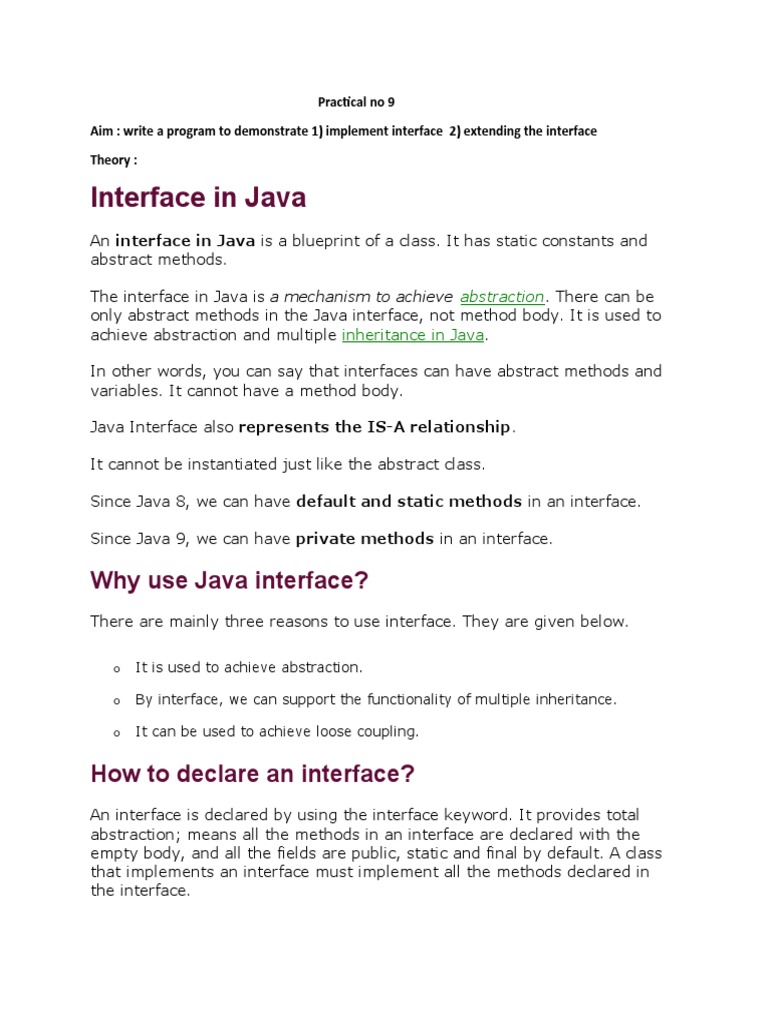 Java Practical 9 | PDF | Class (Computer Programming) | Method ...