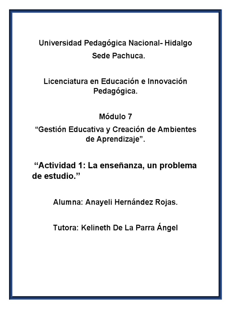 La importancia de la interacción maestro-alumno en el proceso de enseñanza-aprendizaje | PDF ...