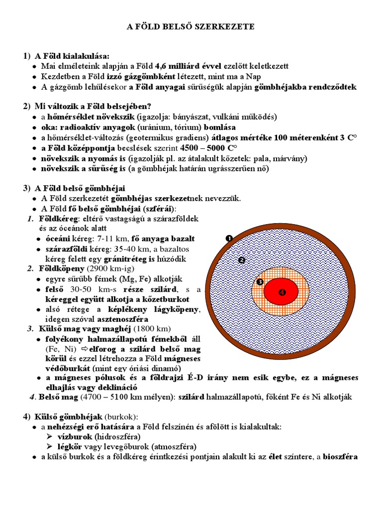 A Fold Belso Szerkezete 1 | PDF