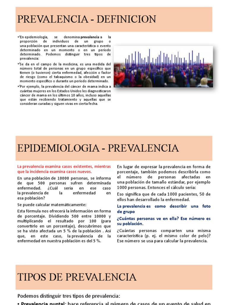 Prevalencia - Definicion | PDF | Predominio | Especialidades Medicas