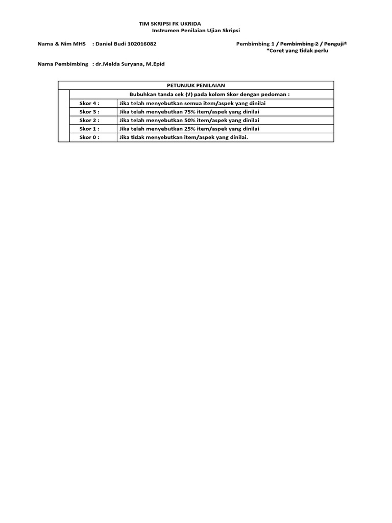 Form Rating Scale | PDF