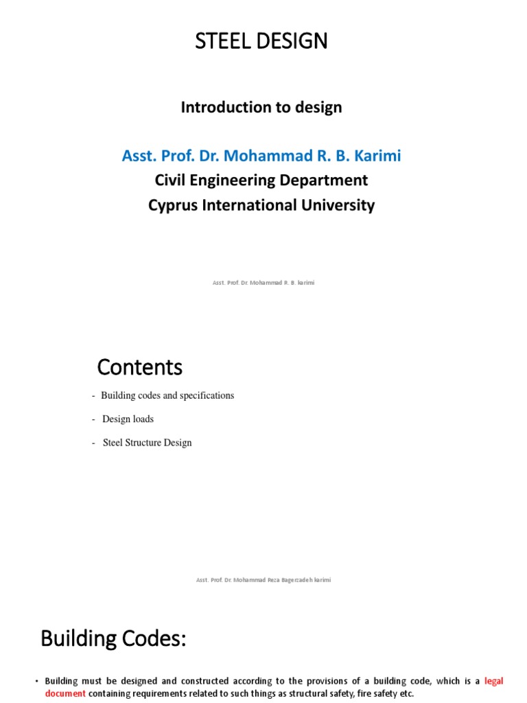 CVLE472-LECTURE 2-Introduction To Steel Design | PDF | Structural Load ...