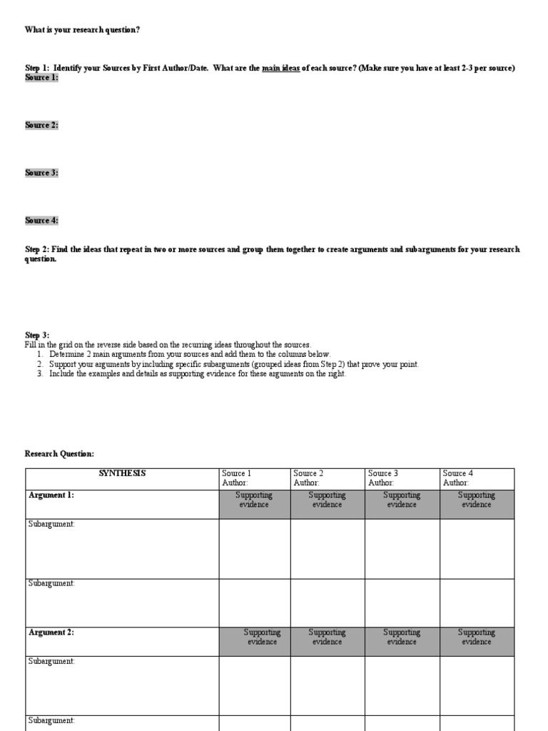 Research Story Worksheet For Their Own Topic | PDF